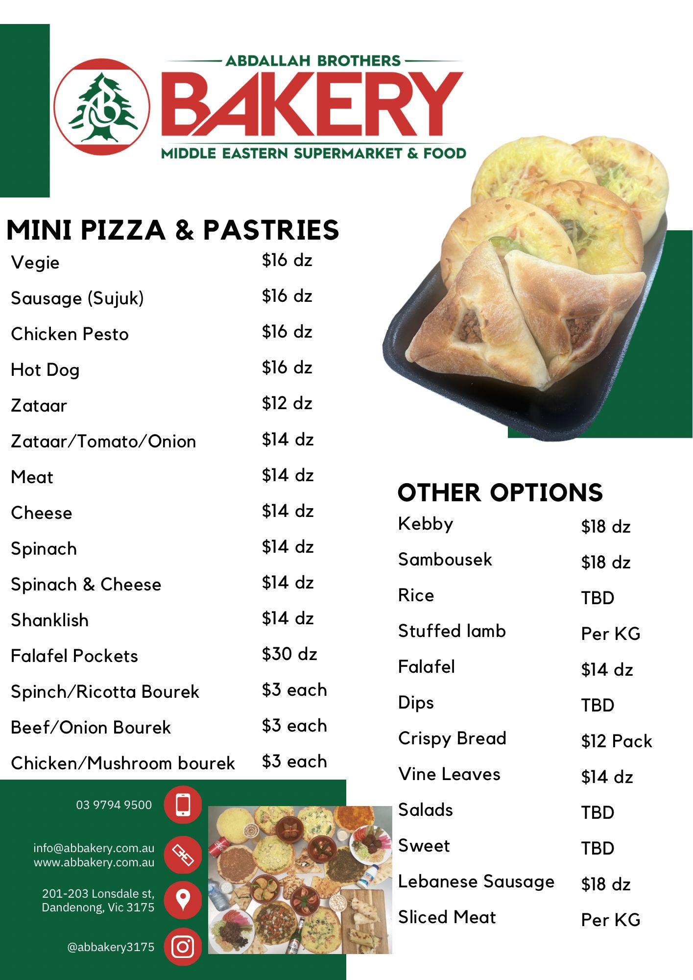 Contact - Abdallah Brothers Bakery Dandenong